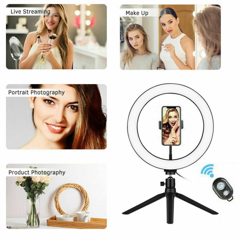 10 Inch Mini Ring LED Fill Light 3 Light Modes 360... – Grandado