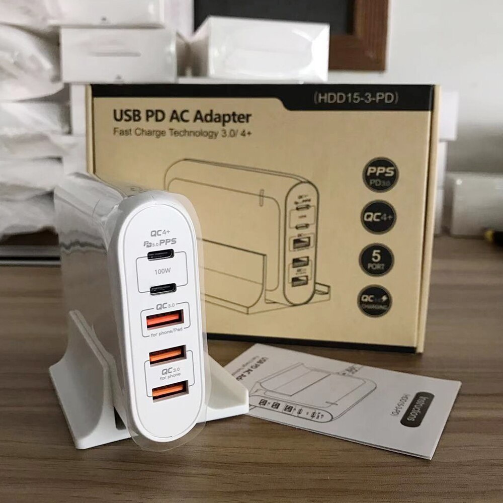 Macbook Lader Pd 120W Type C Usb Een Gan Pps Hub S... – Grandado