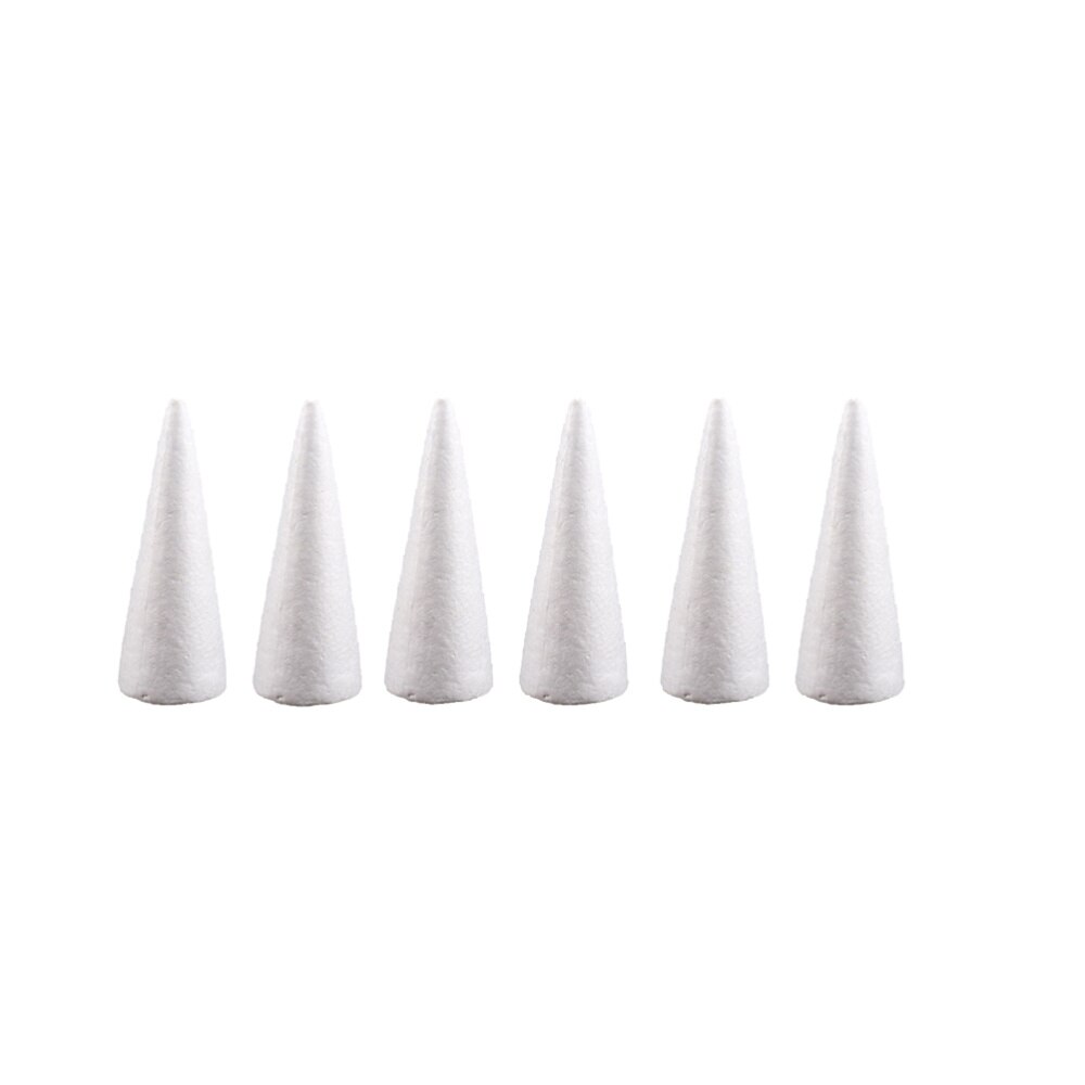 12pcs Handmade White Solid Foam Cone Children DIY ... – Grandado