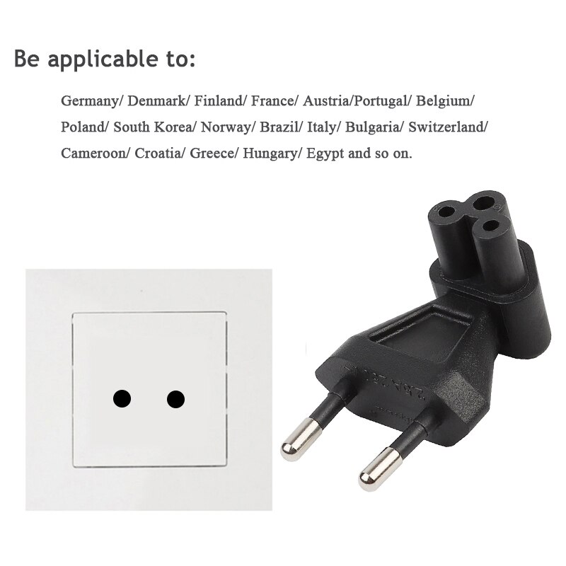 2-Pin Eu Male To Iec 320 C5 Female Ac Adapter 2.5A... – Vicedeal