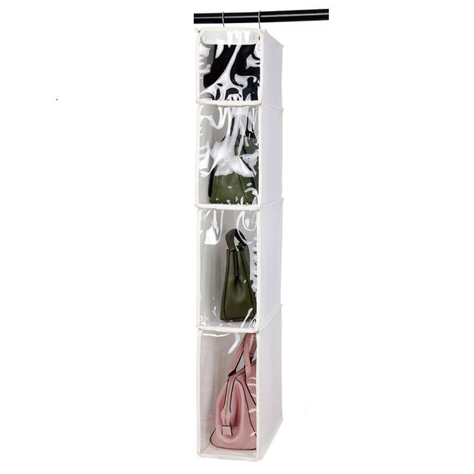 3/4 Pockets Shelf Tote Rack Bag Clear Hanging Purs... – Vicedeal