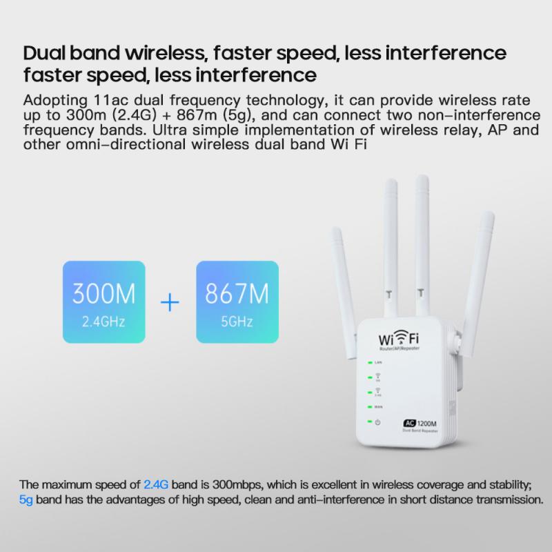2.4/5GHz Wi-Fi Internet Signal Booster WiFi Range ... – Vicedeal