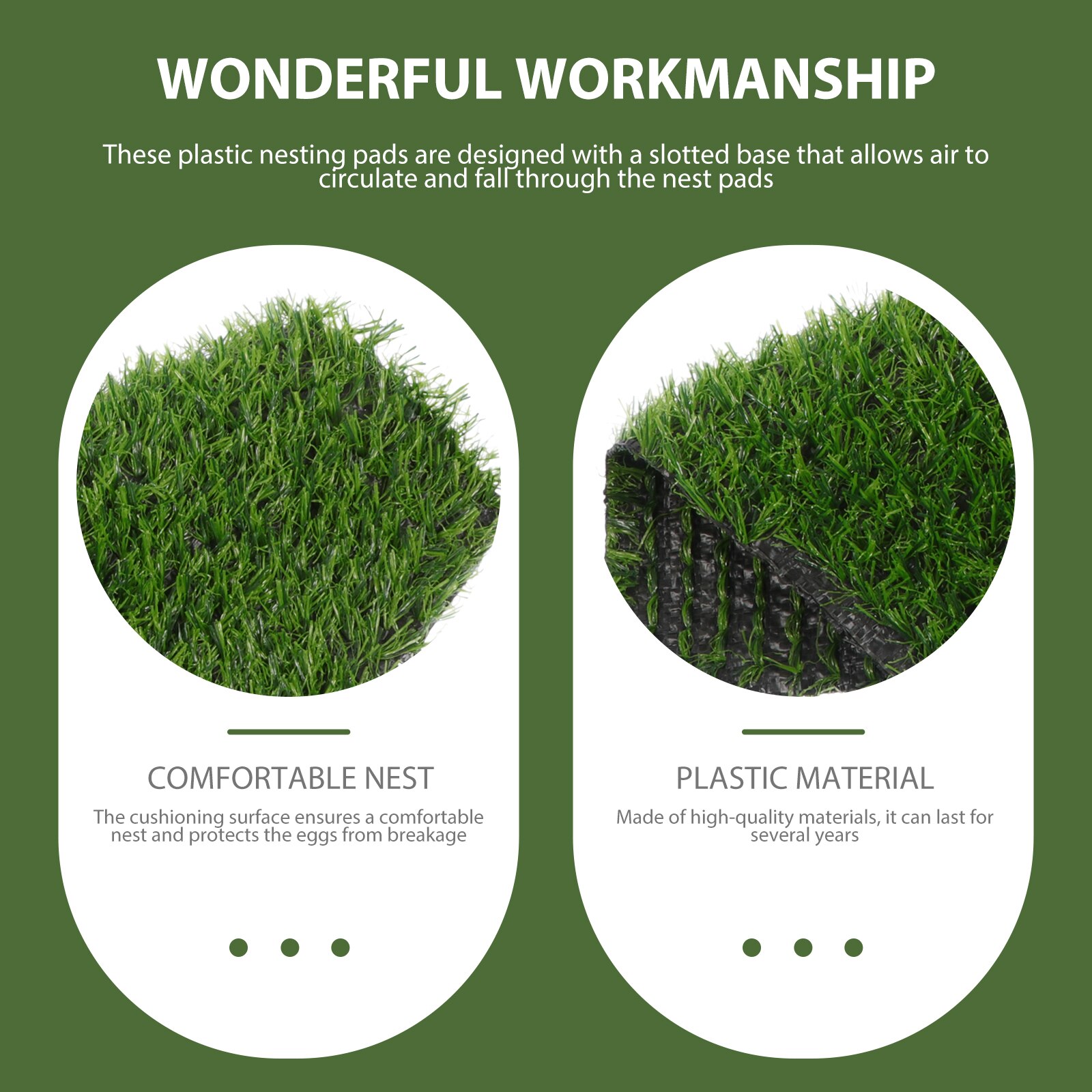 3pcs Mats Artificial Grass Mats Chicken Cage Mats ... – Vicedeal