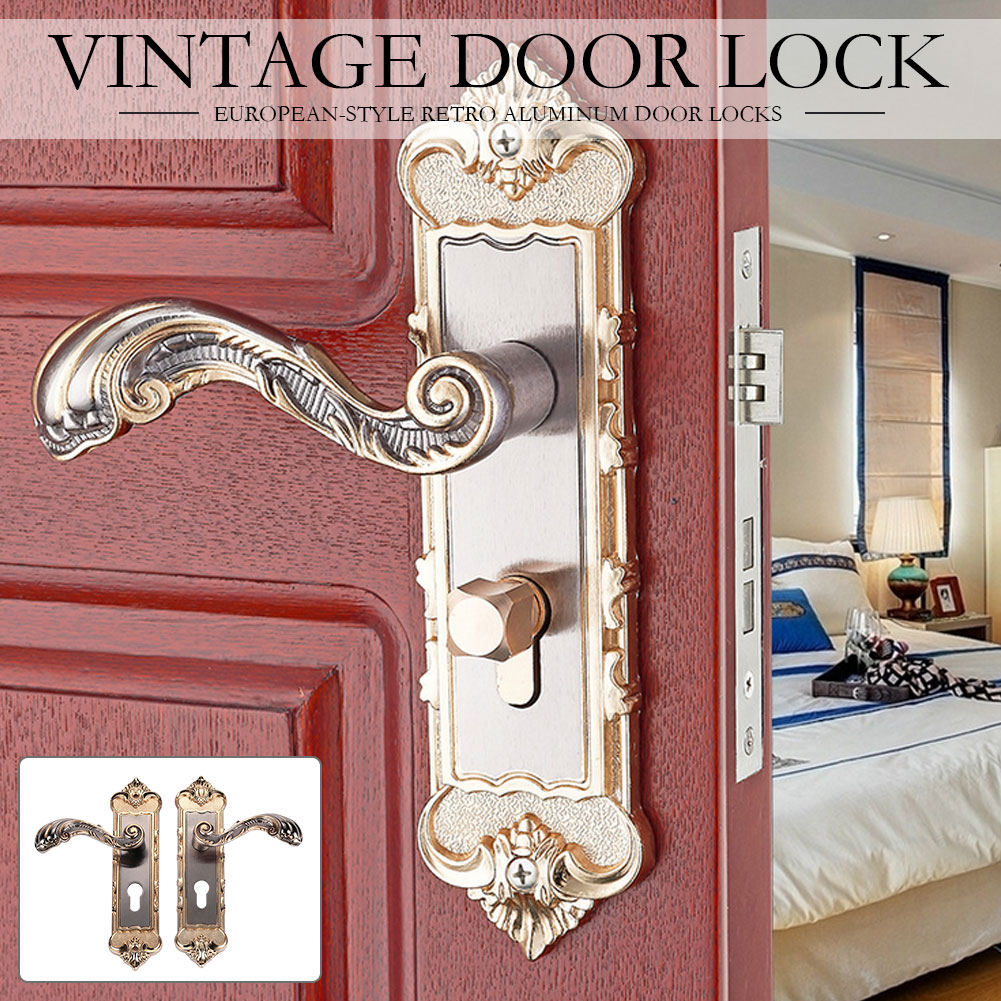 Doorknob Colour Door Lock Handle Retro Wooden Door... – Grandado
