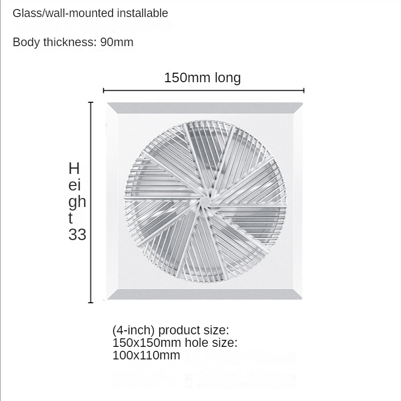 4/6/8Inch Extractor Ventilation Fan Exhaust Air Bl... – Vicedeal