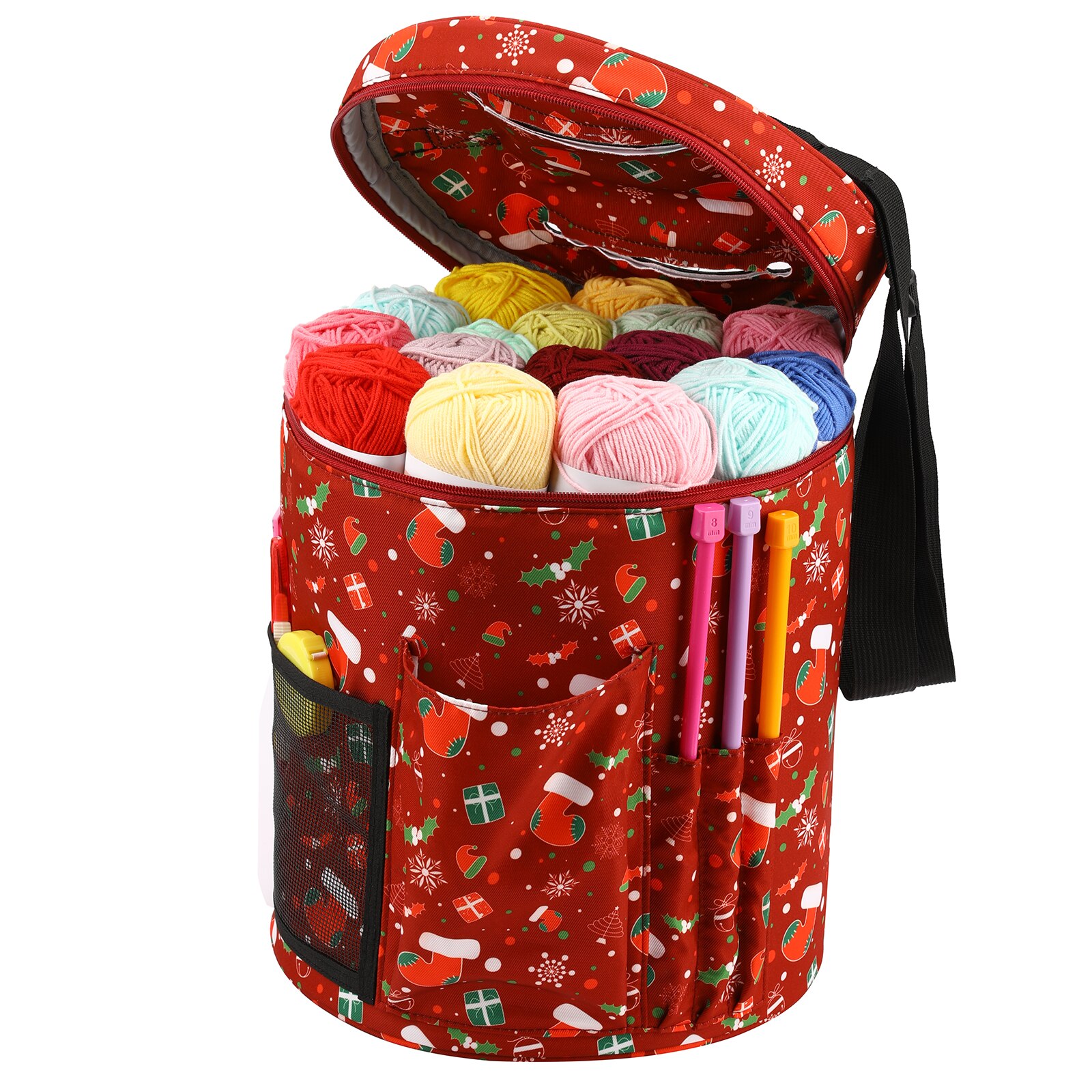Red Color Knitting Tote Bag Large Yarn Storage Bag... – Grandado