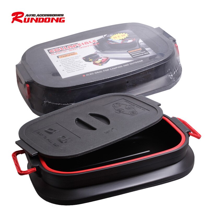 37L bin folding retractable garbage bin bucket bla... – Grandado