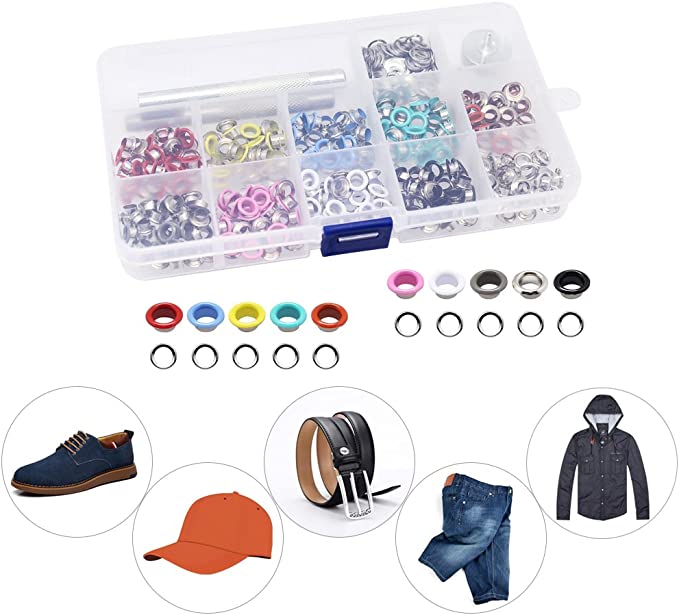 300 Pieces Metal Eyelets 10 Colors Eyelet Kit For ... – Vicedeal
