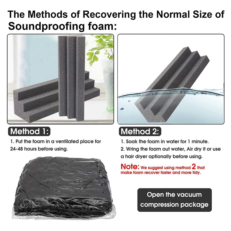 24 Pcs Bass Traps Acoustic Foam Panels Sound Proof... – Grandado