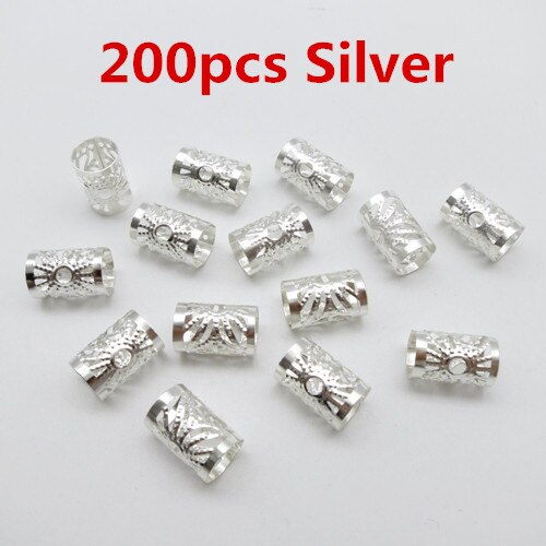 100 st -500 st guld/silver justerbar stort hål hår... – Grandado