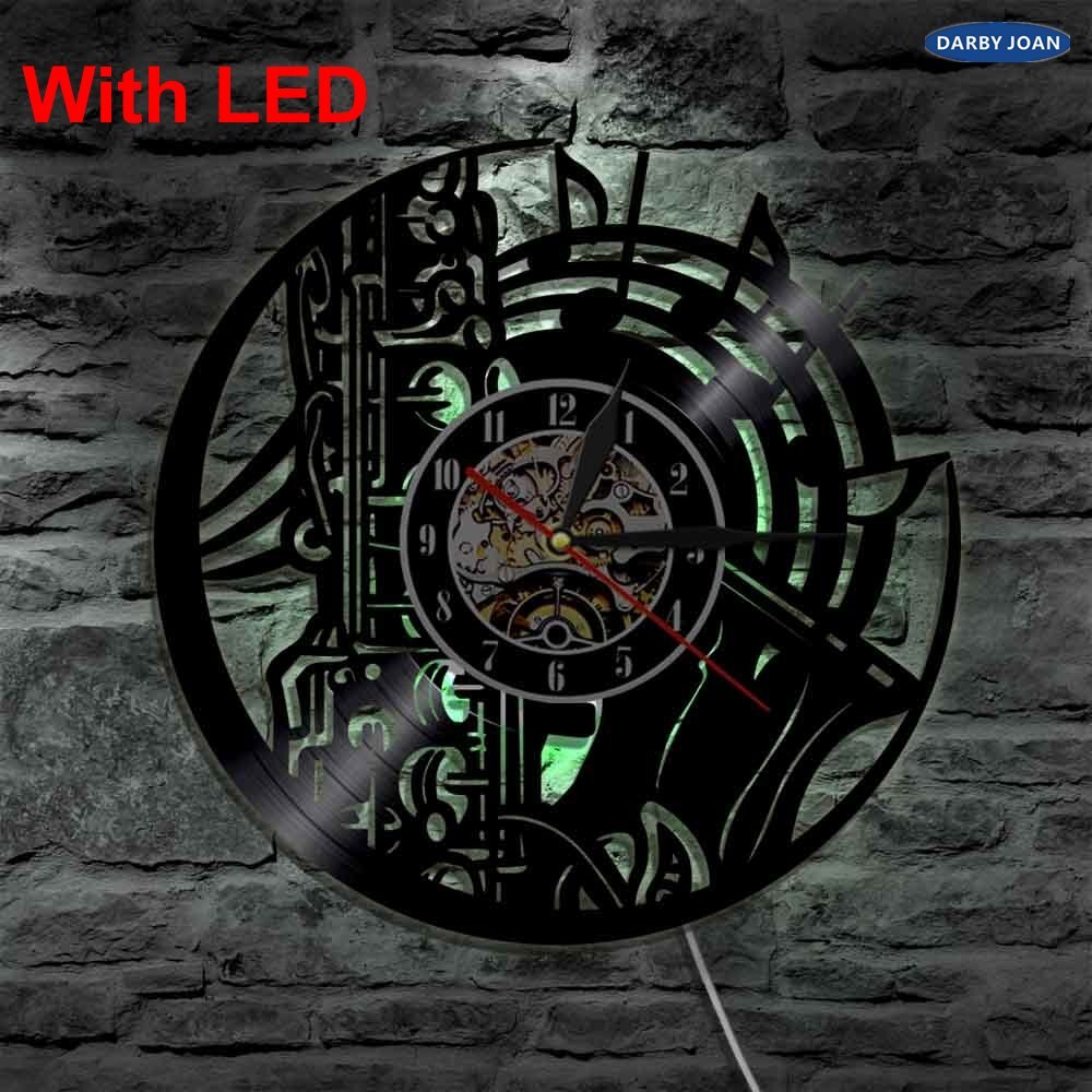 Musikinstrument led vinyl ljus färgskiftande väggl... – Vicedeal