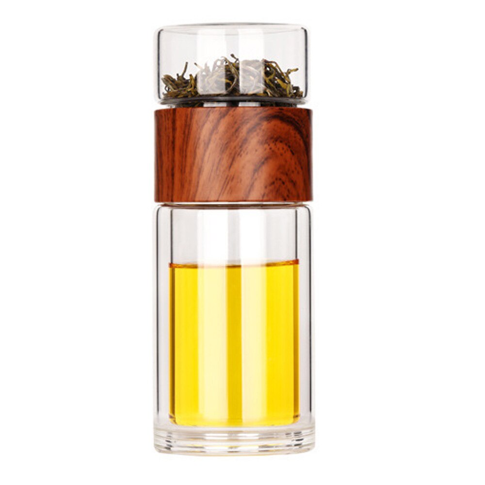 300ml Glass Water Bottle Infuser Tumbler Double Wa... – Grandado