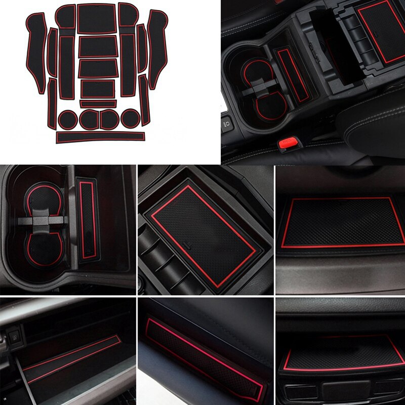 18Pcs Car Front&Back Door Slot Pad Mat Cup Holders... – Grandado