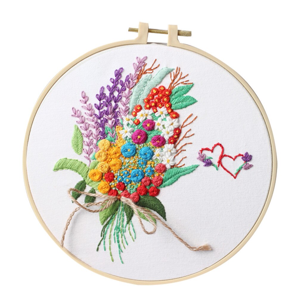 Spring flower pattern Embroidery Cross Stitch Kit ... – Grandado