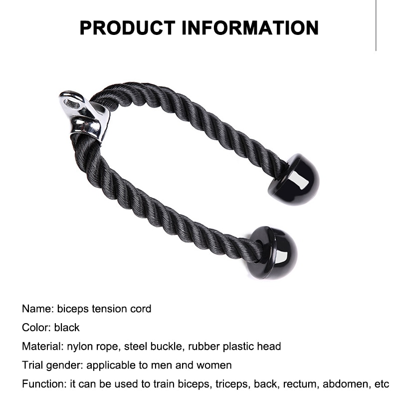 Fitness Pull Rope Biceps Cord Cable Nylon Training... – Grandado