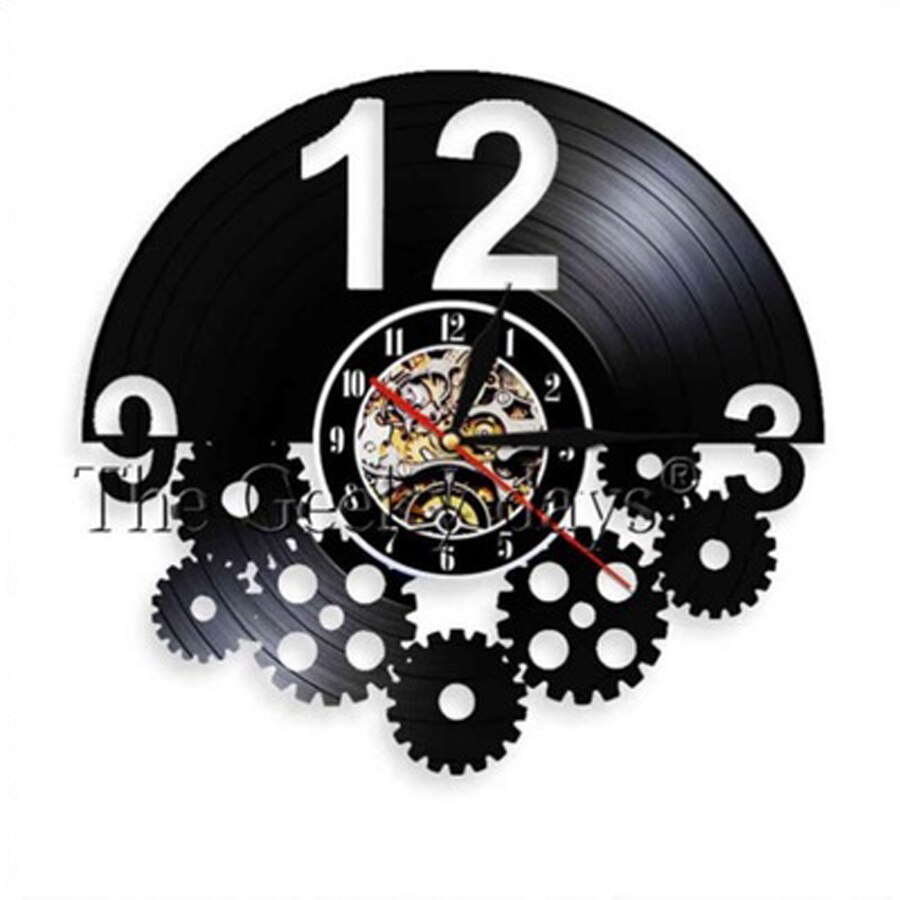 Steampunk Vinyl Record Wall Clock Modern 3D Sticke... – Grandado