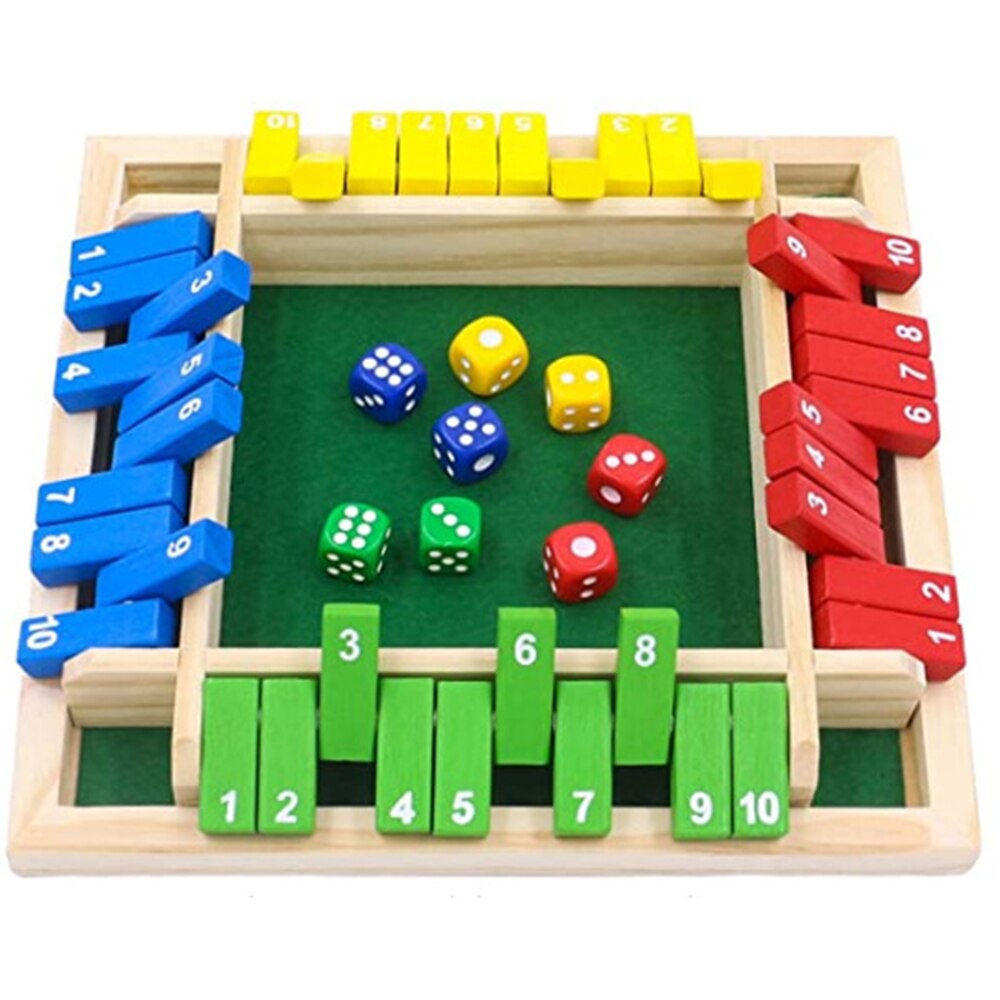 Four-person Digital Colorful Dice Shut The Box Boa... – Grandado