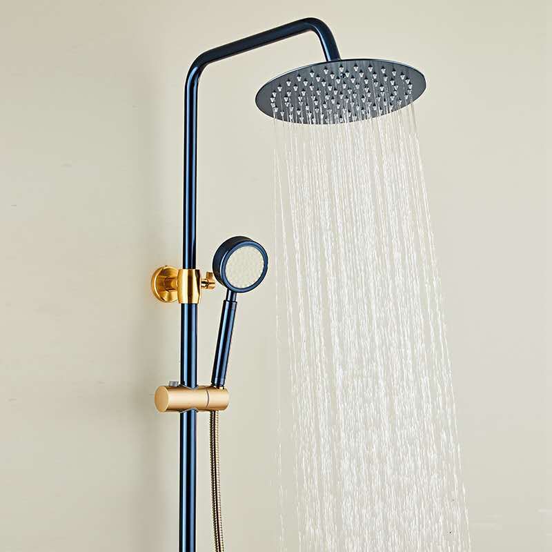 Bathroom Faucet Blue Gold Rain Shower Bath Faucet ... – Vicedeal