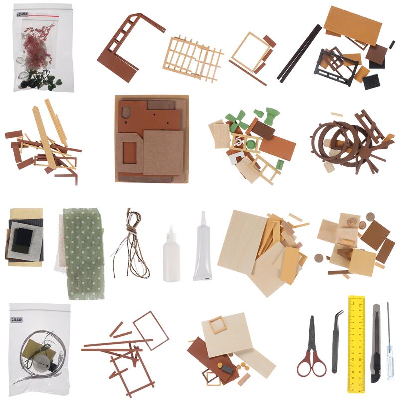 1 Set Japanese Style DIY House Villa Handmade Wood... – Vicedeal