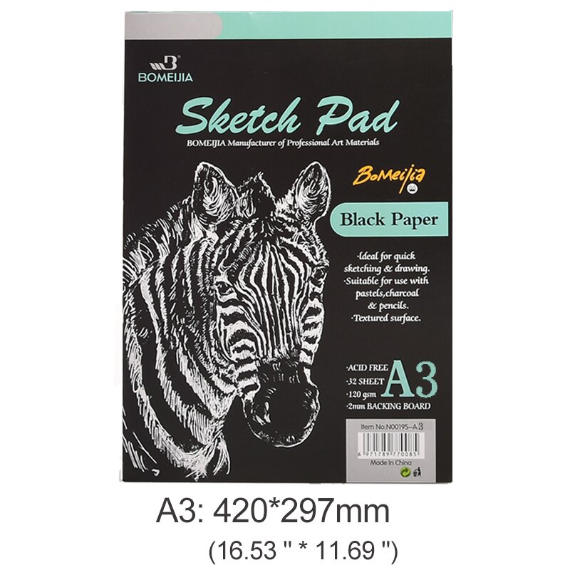 100% Katoen Sketchbook 300G/M2 Zwart Papier Verf P... – Grandado