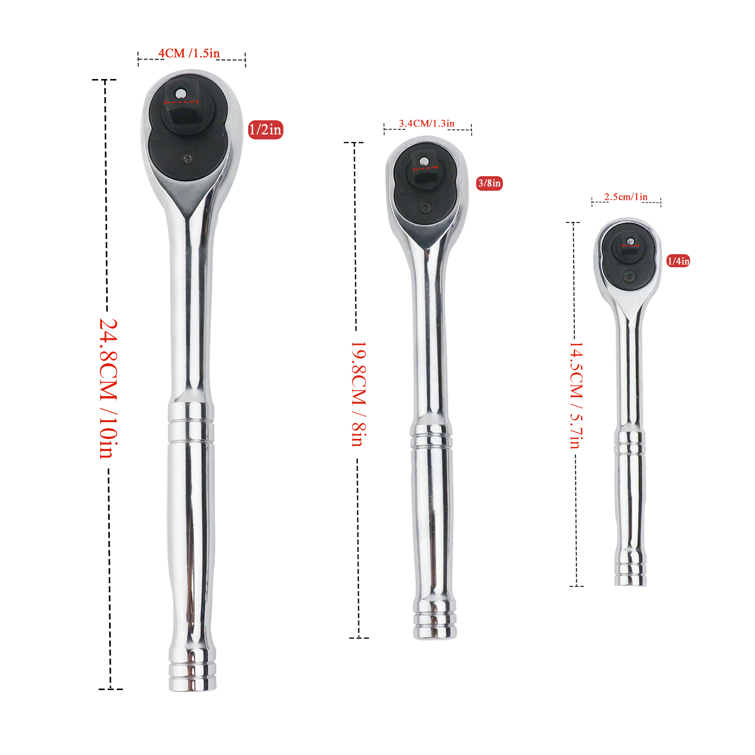 100 Teeth Quick Release Ratchet Handle Narrow Plac... – Grandado