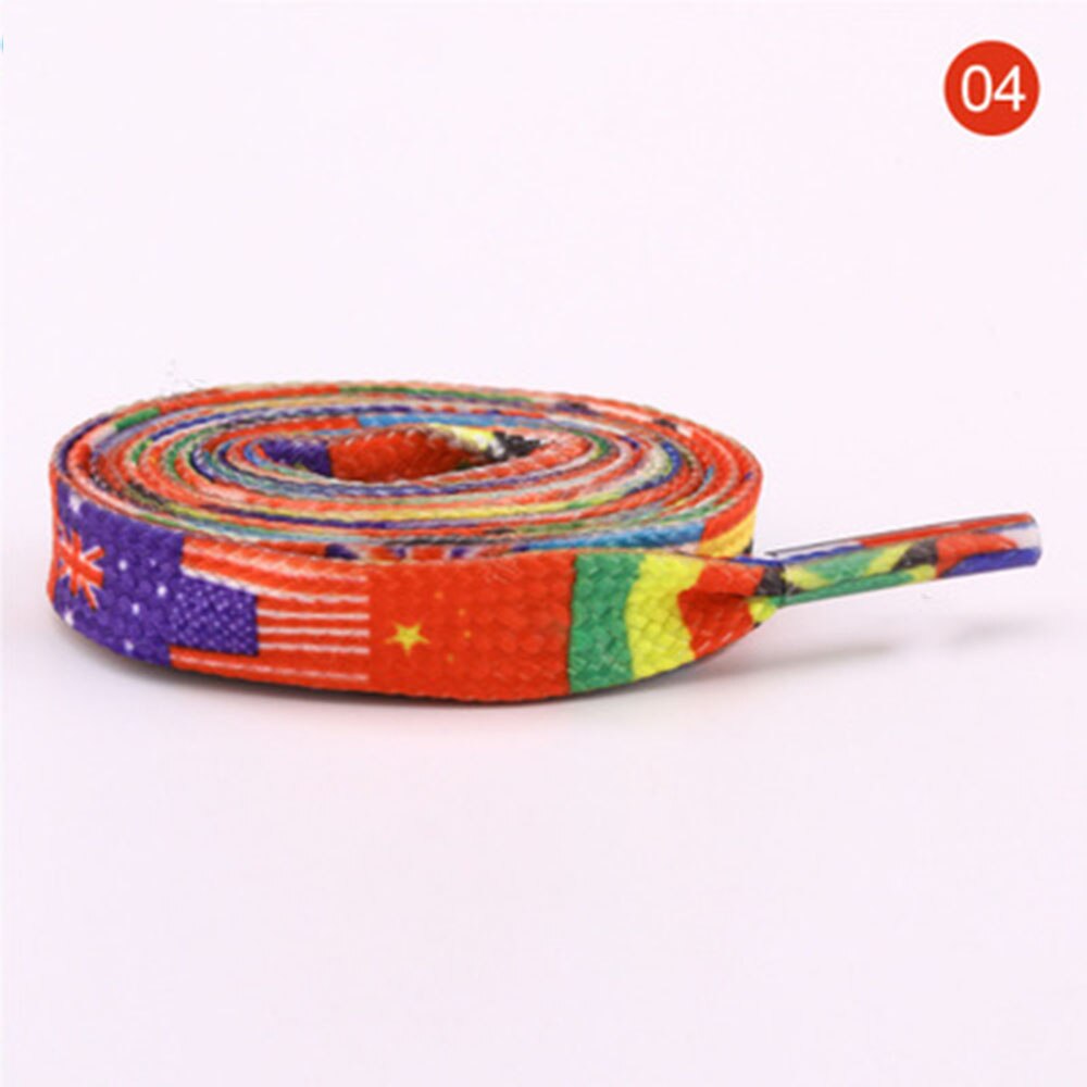 1Pair Flat Shoe Lace Gradient Printing Checkered R... – Vicedeal