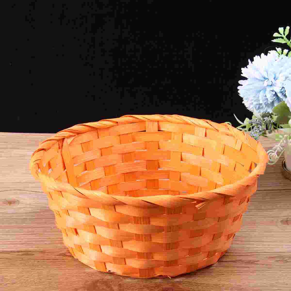 Bamboo Woven Basket Easter Prop Oval Basket Snacks... – Vicedeal