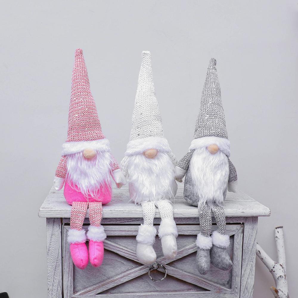 White Gray Christmas Elf Cute Faceless Doll Santa ... – Vicedeal