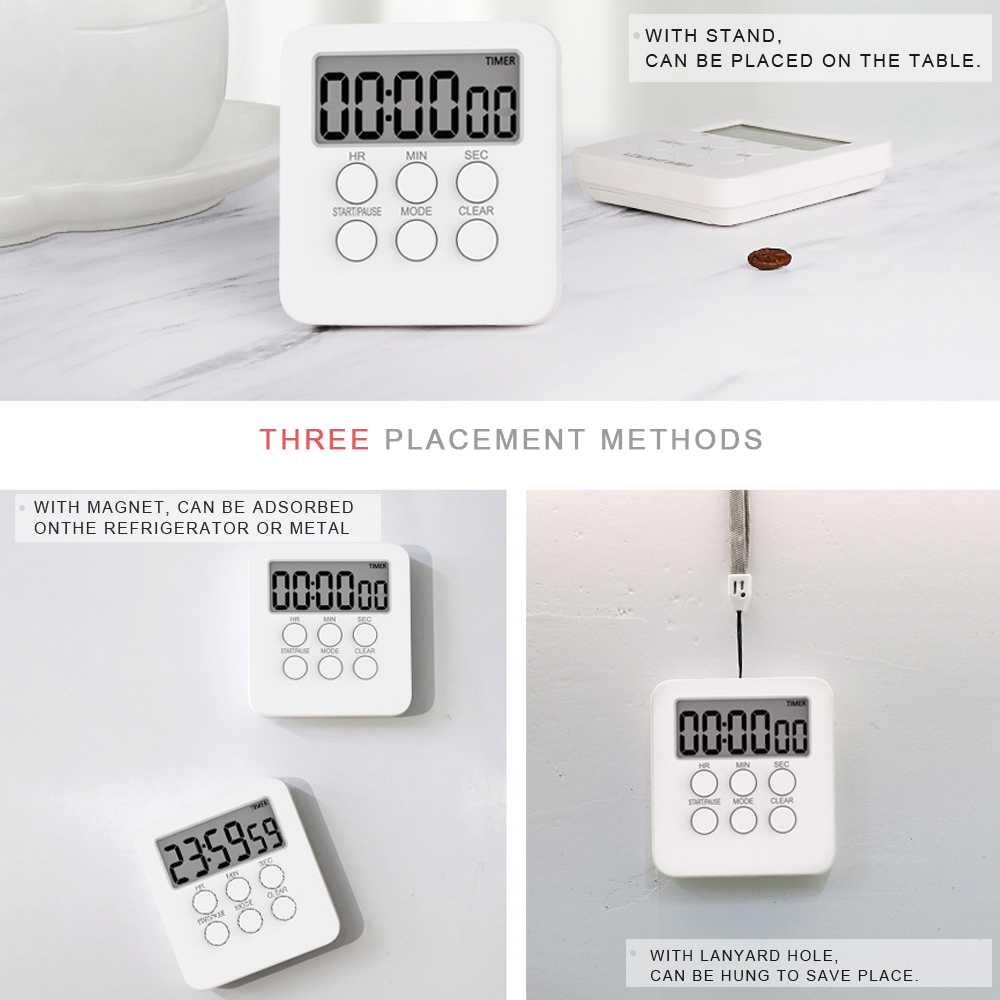 Digital Timer Clock Magnetic Cooking Countdown Ala... – Grandado