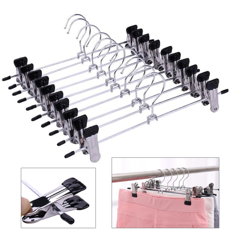 1 Uds perchas para ropa de acero inoxidable Clip s... – Grandado