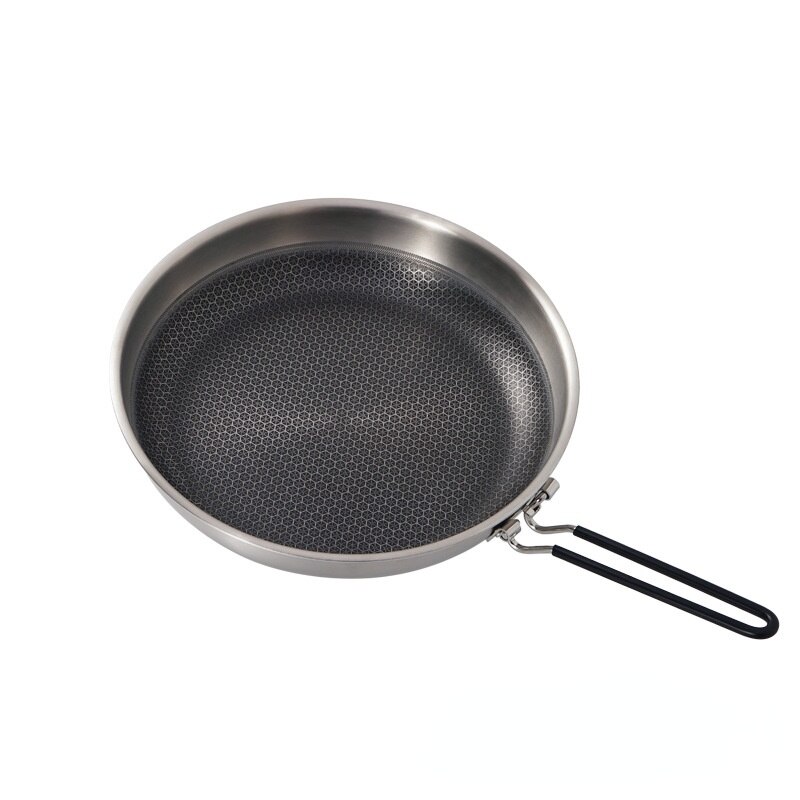 Outdoor Stainless Steel Non-Stick Frying Pan Foldi... – Grandado