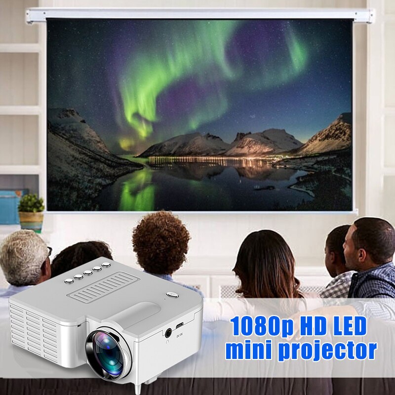 1080P Full HD LED Mini Projector Portable Home The... – Grandado