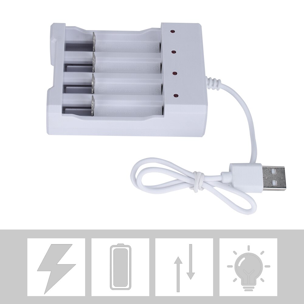 USB 4 Slots Fast Charging Battery Charger Short Ci... – Grandado