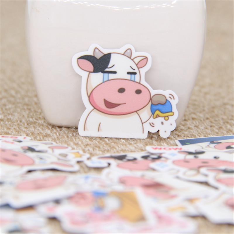 40 pcs / set Cute adorable cow face book scrapbook... – Grandado