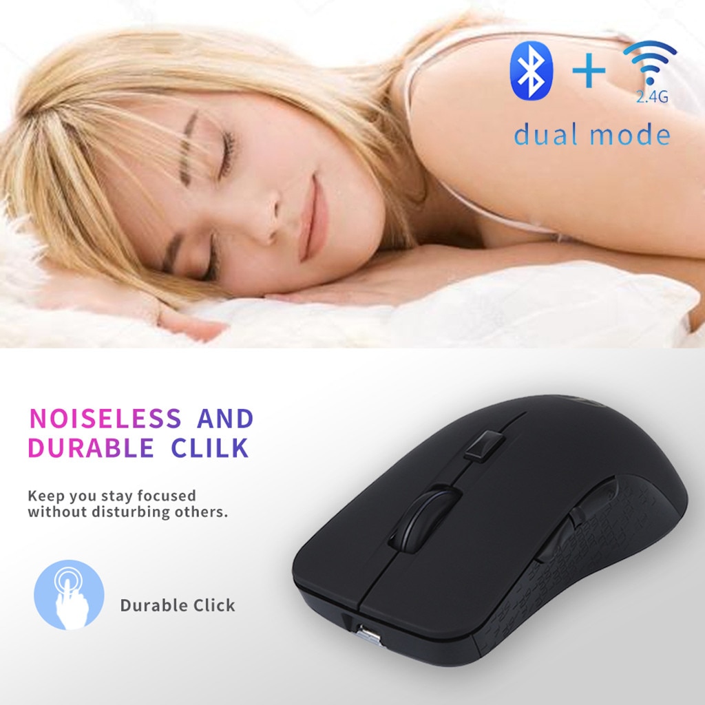 CARPRIE Silent Bluetooth Rechargeable Mouse Dual M... – Grandado