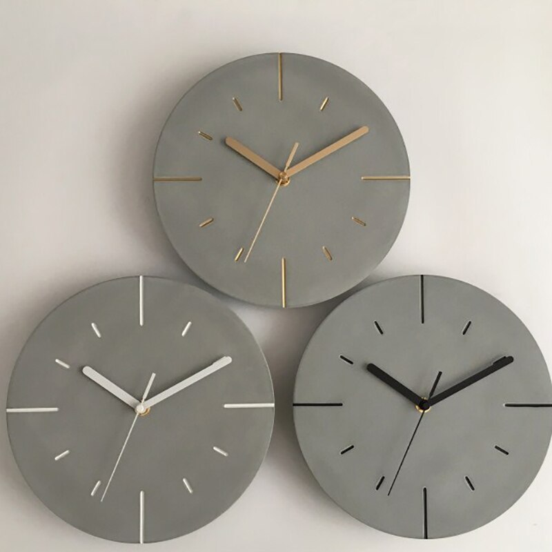 Nordic Industrial-Style Cement Wall Clock Modern S... – Grandado