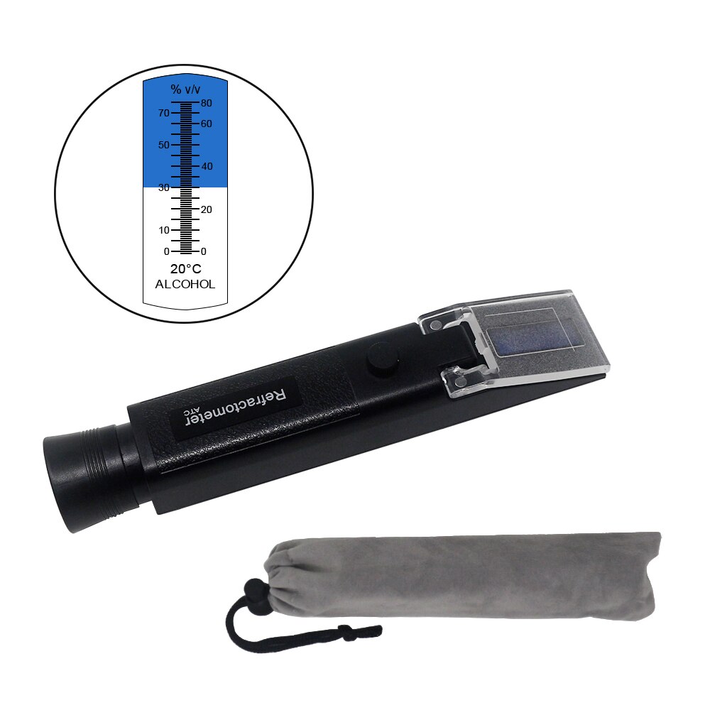0-80% V/V Handheld Alcohol Refractometer Professio... – Grandado