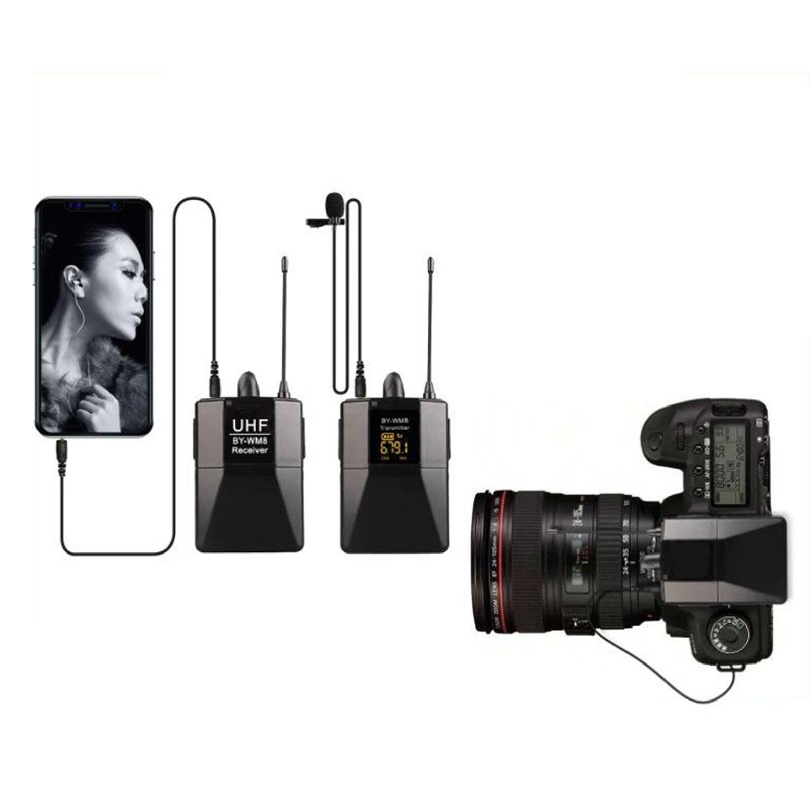 Audio Revers Microfoon Draadloze Lavalier Microfoo... – Vicedeal