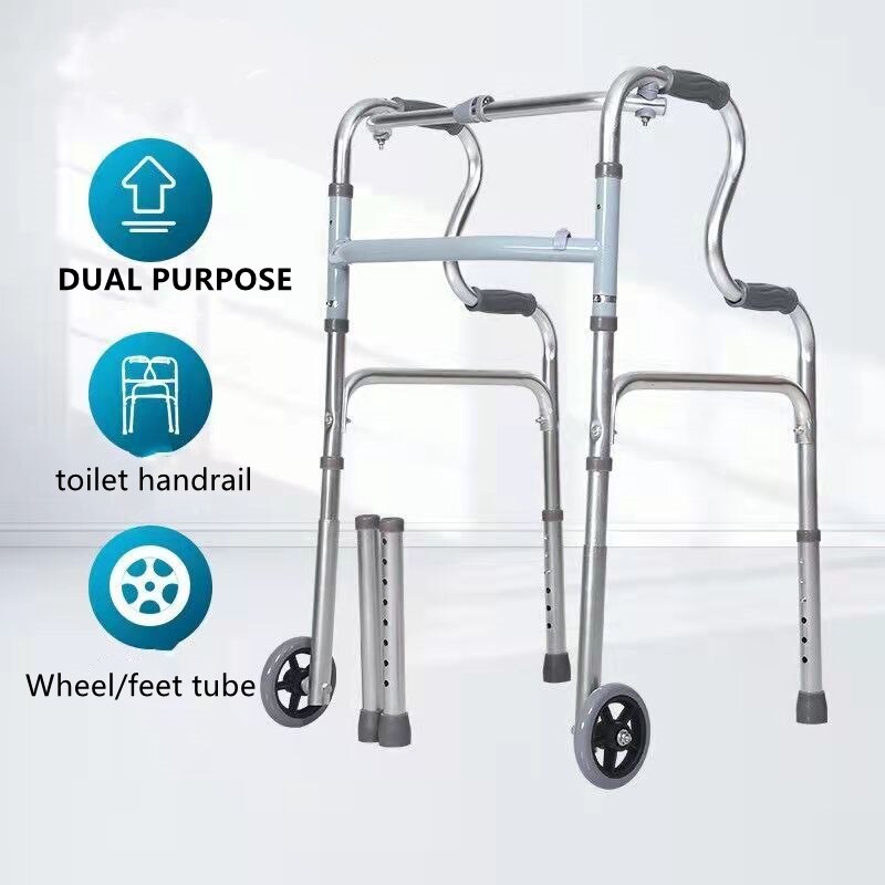 Elderly Foldable Rehabilitation Walker Adjustable ... – Vicedeal