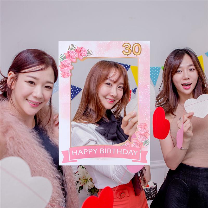 1pc Paper Photo Frame 30th Birthday Romantic Party... – Grandado