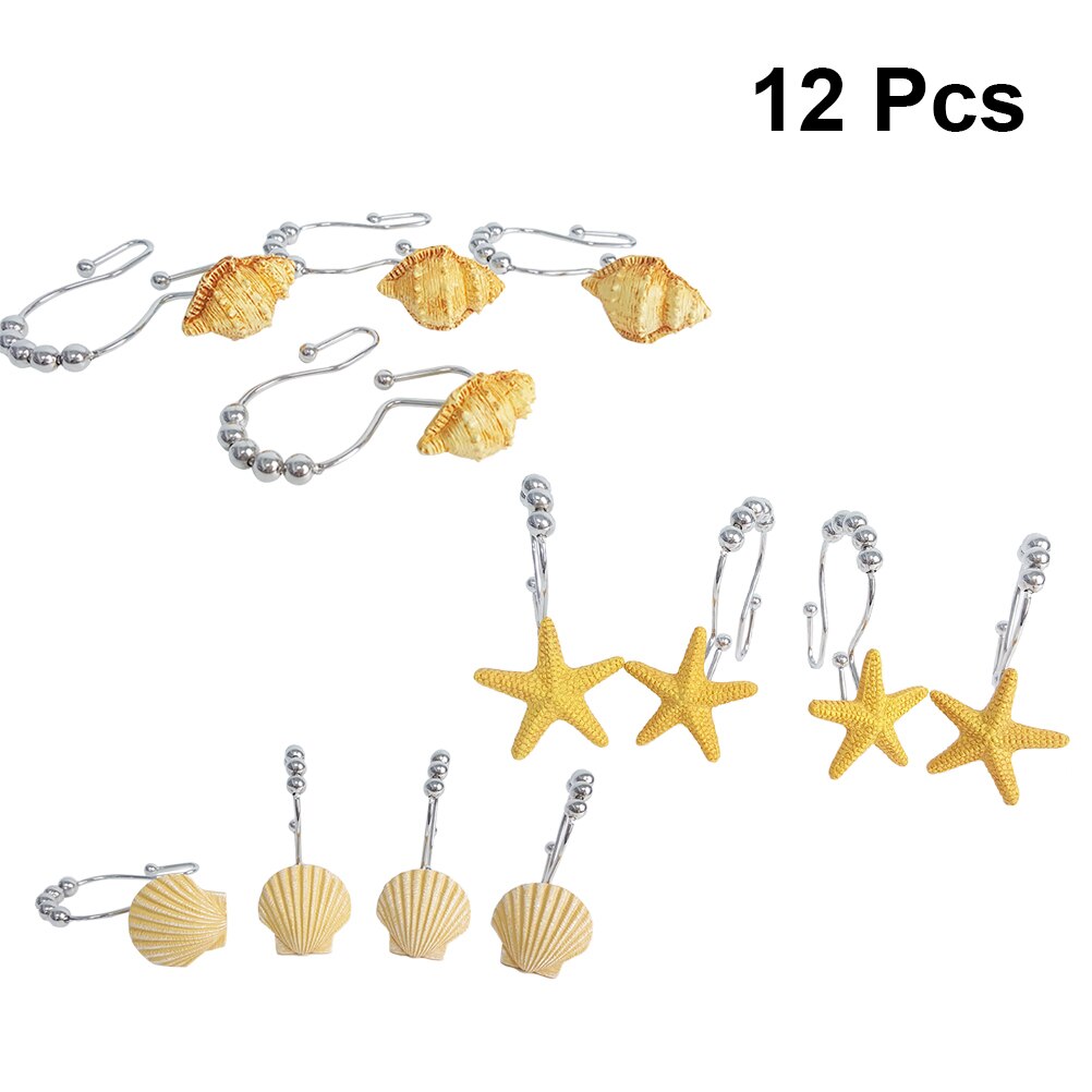 12pcs Curtain Hooks Resin Sea Fish Stainless Steel... – Vicedeal