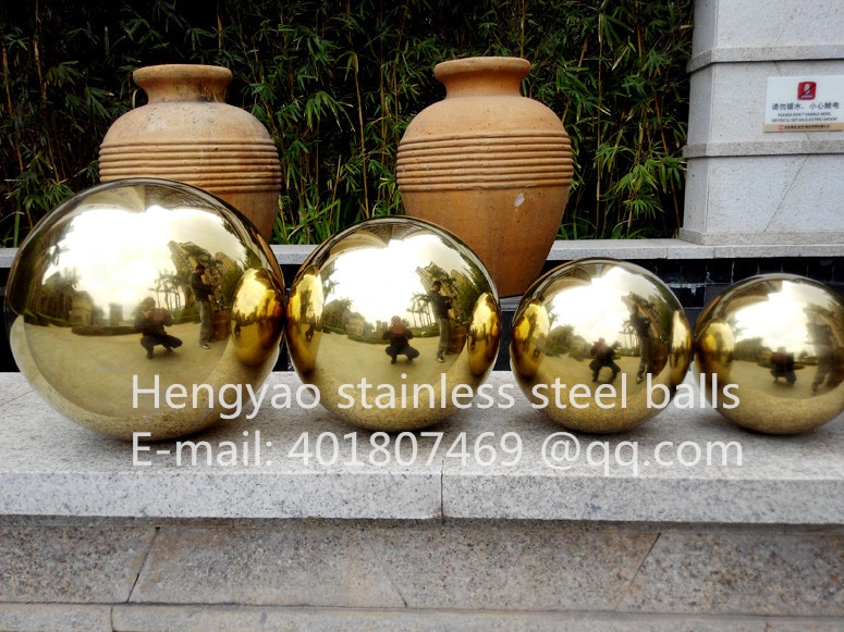 Golden ball Dia 50mm 5cm stainless steel titanium ... – Grandado