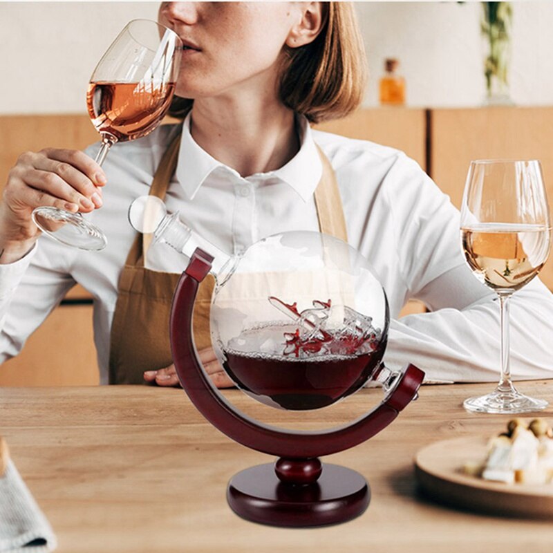 850ml Whiskey Globe Decanter Jug Craft Wine Bottle... – Grandado