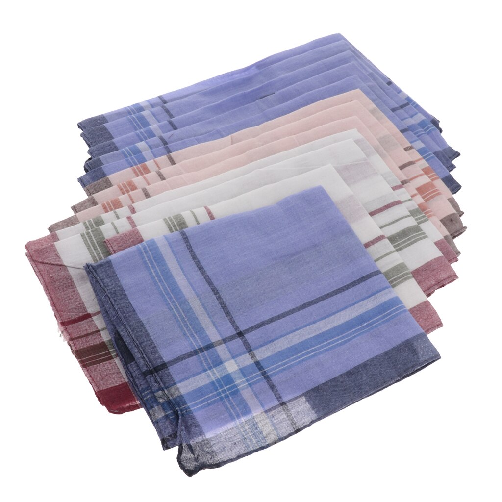 12 Stuks Vintage Zakdoek Katoenen Doek Zakdoeken V... – Grandado