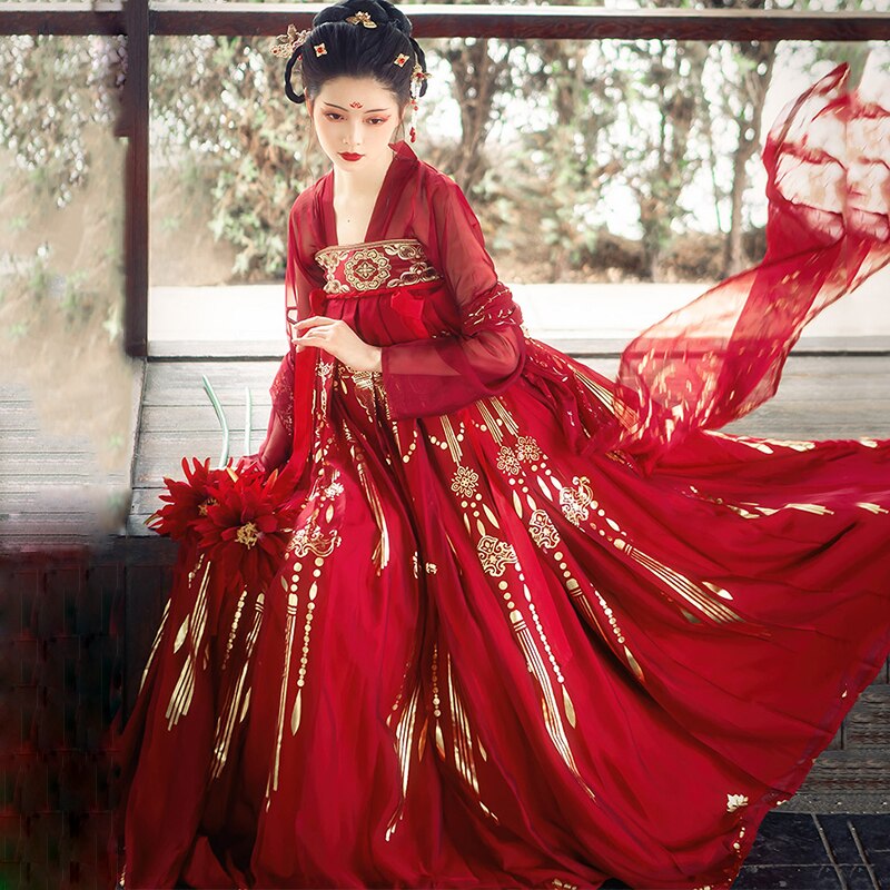 Women'S Red Hanfu Ancient Chinese Costume Traditio... – Grandado
