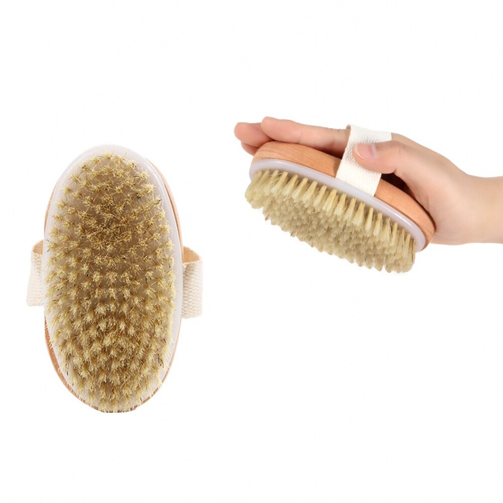 Wooden shower brush without handle and wooden hand... – Grandado