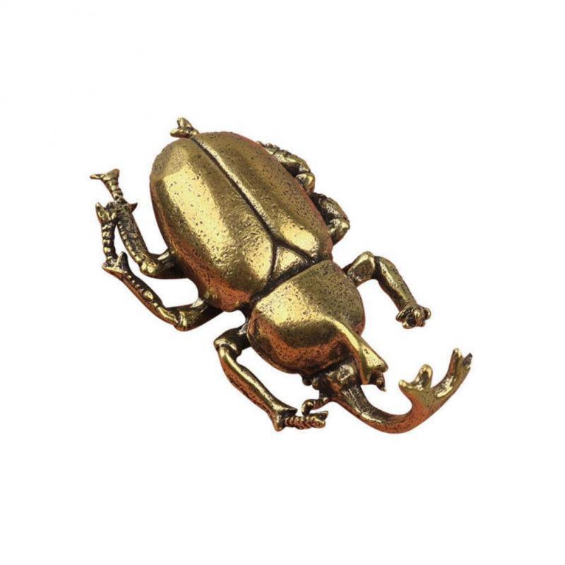 Solid Brass Beetle Statue Simulation Insects Figur... – Grandado