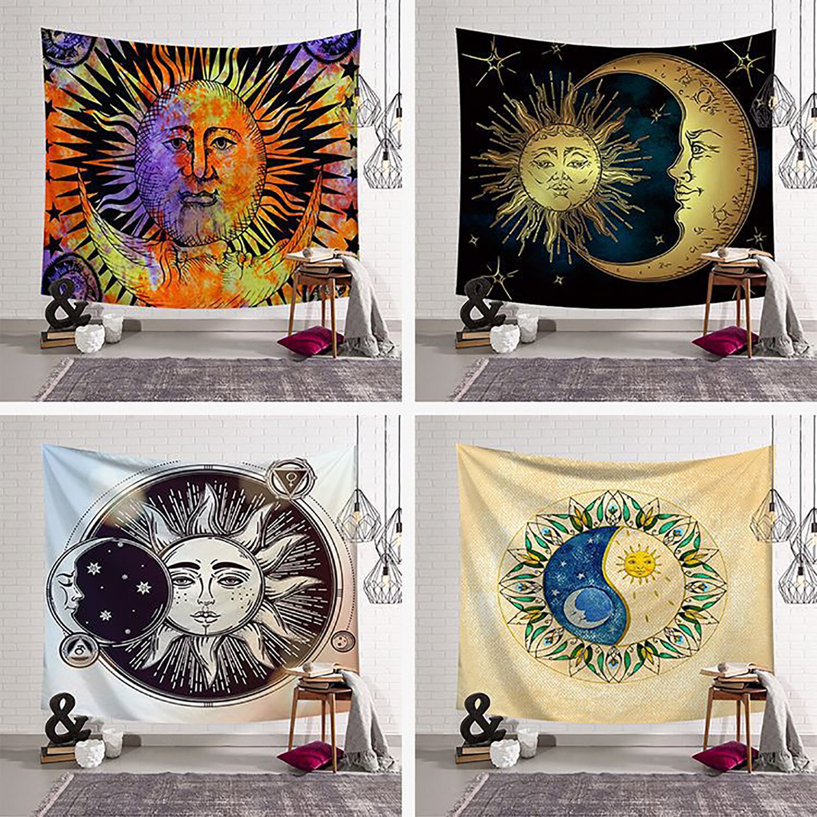 Hippie Muur Tapijten Wandtapijten Celestial Muur T... – Grandado