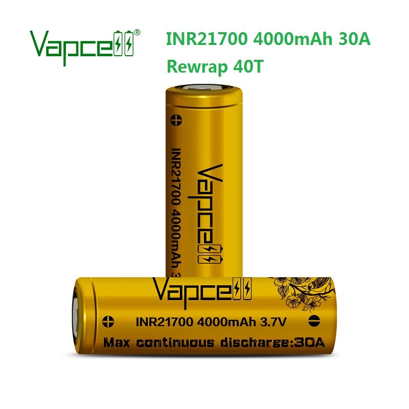 QZ Vapcell 21700 40T 4000mah 30A high high power c... – Grandado