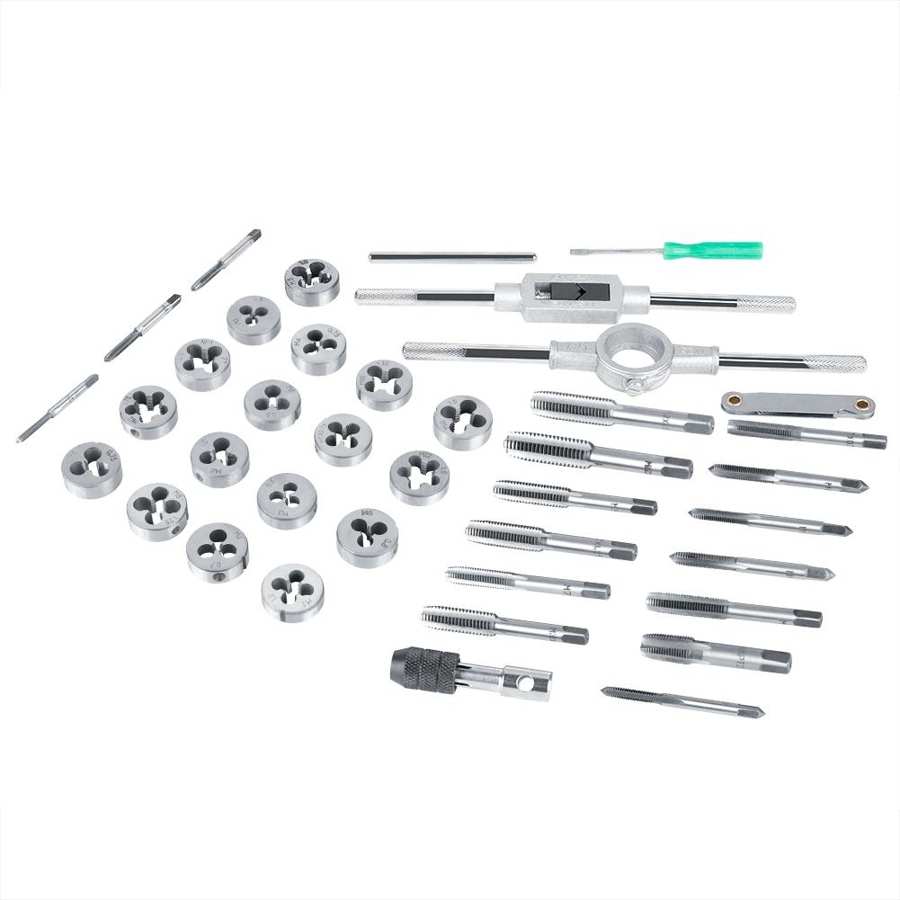 40Pcs M3-M12 Screw Nut Tap and Die Set with Wrench... – Vicedeal